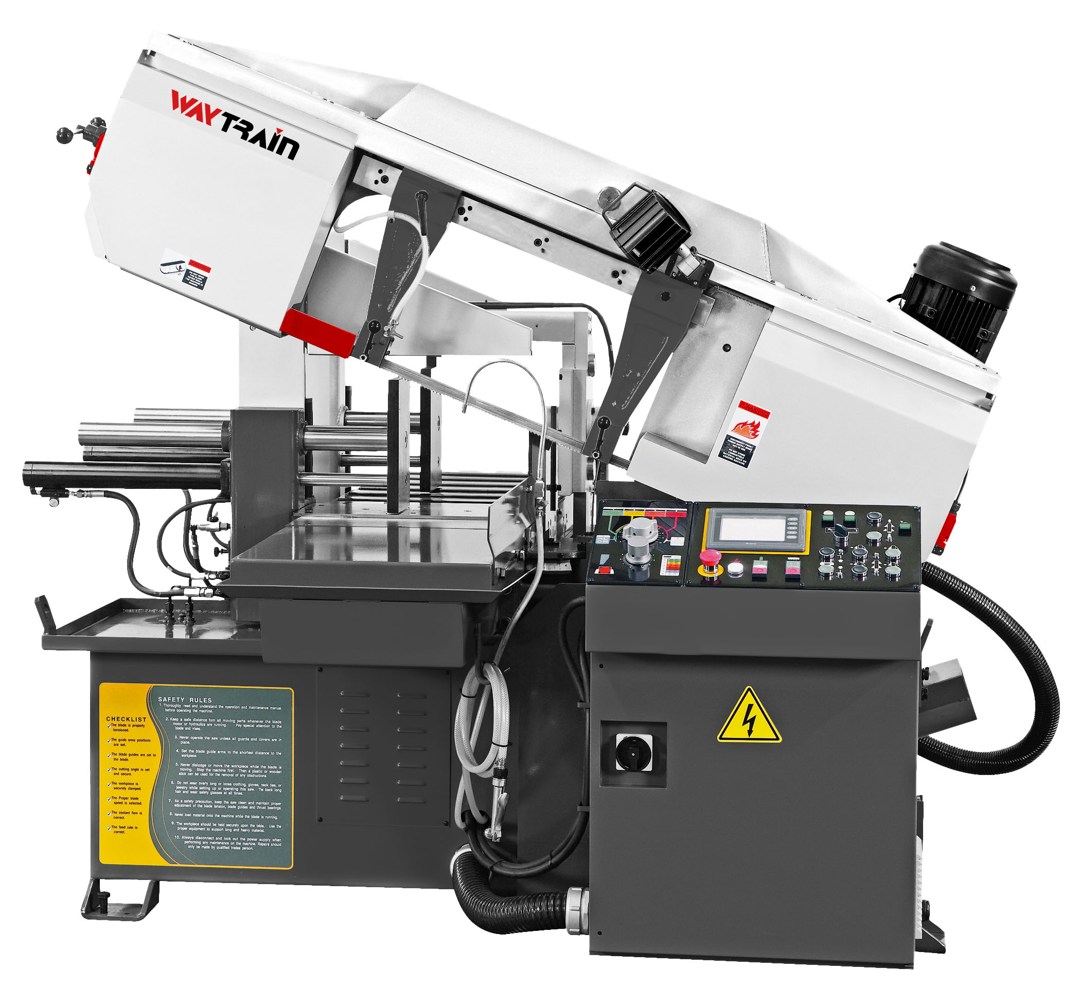 13" Fully Automatic Miter Cutting Band Saw : WS-1318FA - WAY TRAIN